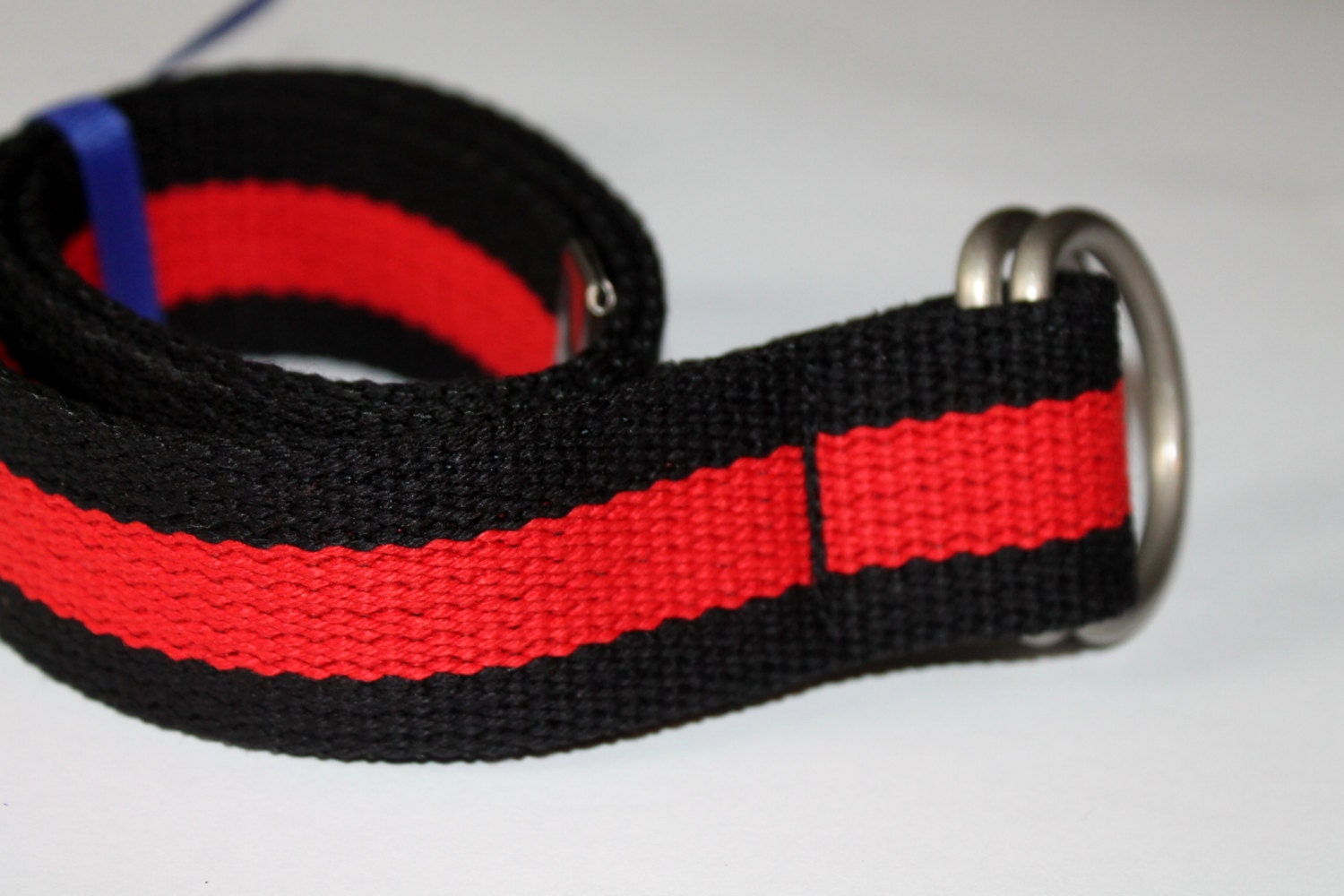Kids Red and Black Belt Boys Stripe Webbing Belt D Ring Belt for Kids ...