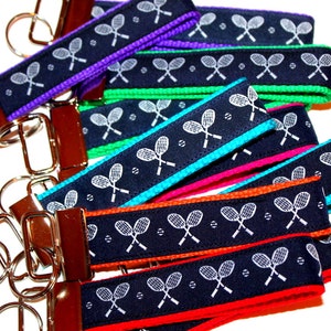 Tennis Key Chain Tennis Gift Tennis Team Tennis Key Fob Wristlet Tennis ...