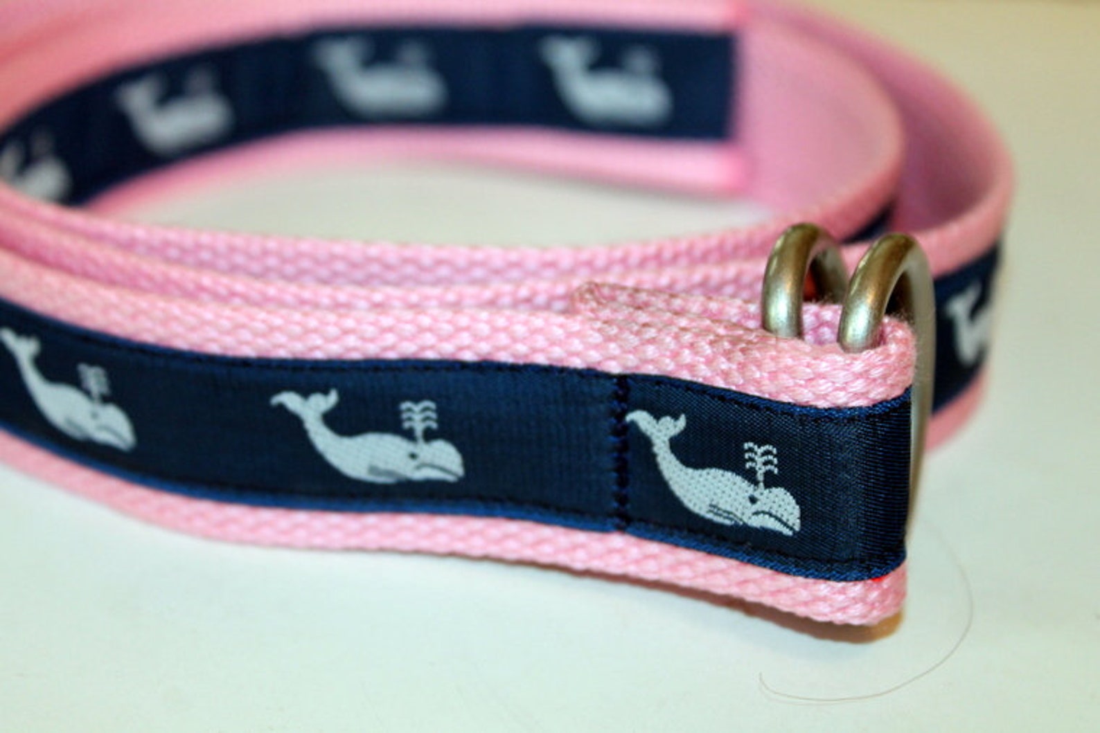 Whale Belt Navy Blue D Ring Green Whale Belt Nautical D Ring Belt Men's ...