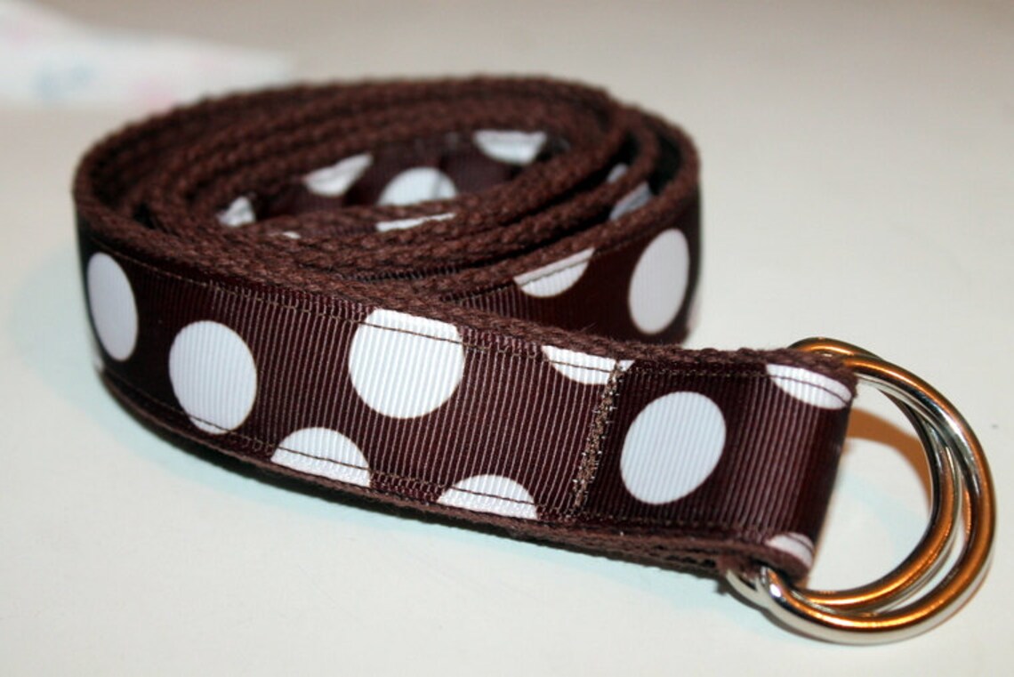 Girls Brown Belt Brown Ribbon Belt Girls Polka Dots Brown Polka Dot ...