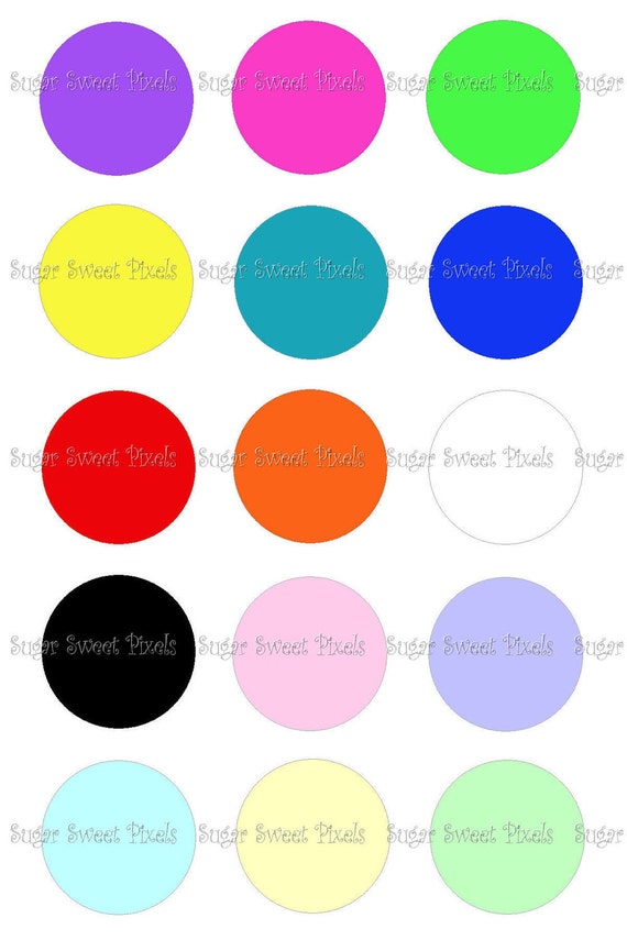 INSTANT DOWNLOAD Solid Multi Colored Blank 1inch Circle | Etsy INSTANT DOWNLOAD Solid Multi Colored Blank 1inch Circle | Etsy