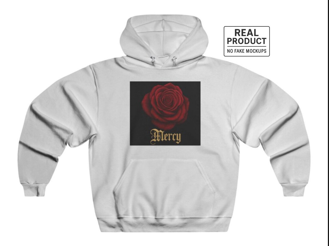 Merry Red Rose Hoodie | Gothic Floral Holiday Sweatshirt - Etsy