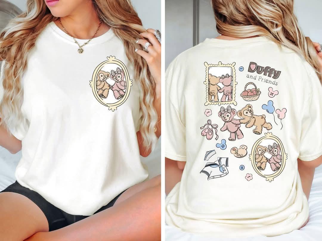 Duffy Bear & Shellie Mae Collage Shirt, Magic Kingdom Tee, Hong Kong ...