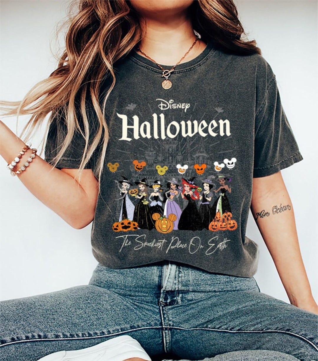 Princesses Halloween Castle Tee, Princess Halloween Shirt, Halloween ...