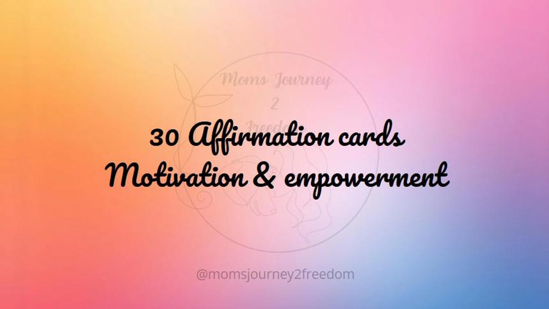 Motivation & Empowerment Affirmation Cards | Energy Boost, Focus, Drive ...