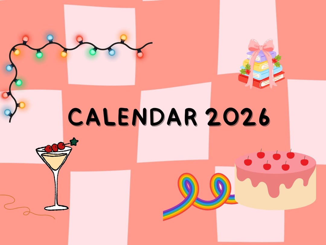 Pastel Kawaii 2026 Calendar – Cute Animals, Rainbows, Sweets and Bows ...