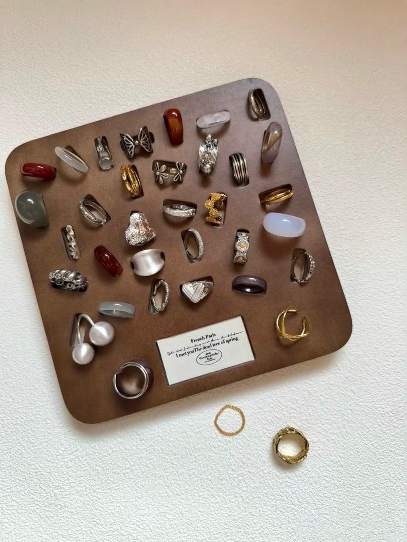Irregular Wooden Ring Tray | Custom Vintage Jewelry Holder Dish ...