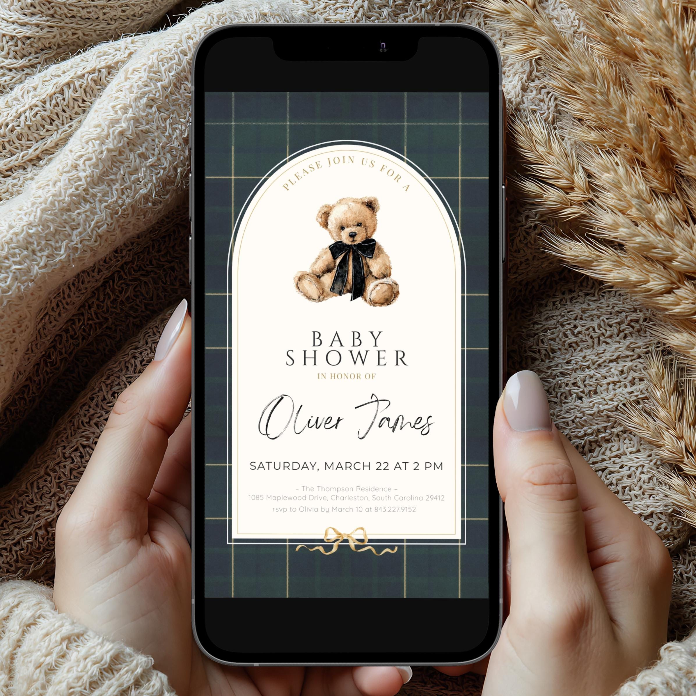 Polo Baby Shower Invitation | Preppy Baby Shower | Editable Canva ...