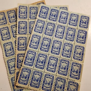Choice! 75 Blue Savings Stamps 3 Sheets of 25 Erickson Community ...