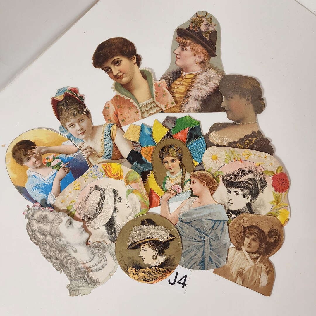 12 Victorian Women Clippings Cut Outs Victorian Scrap Antique Clippings ...