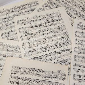 9 Large Classical Music Pages Antique Paper Music Score Sonata Vintage ...