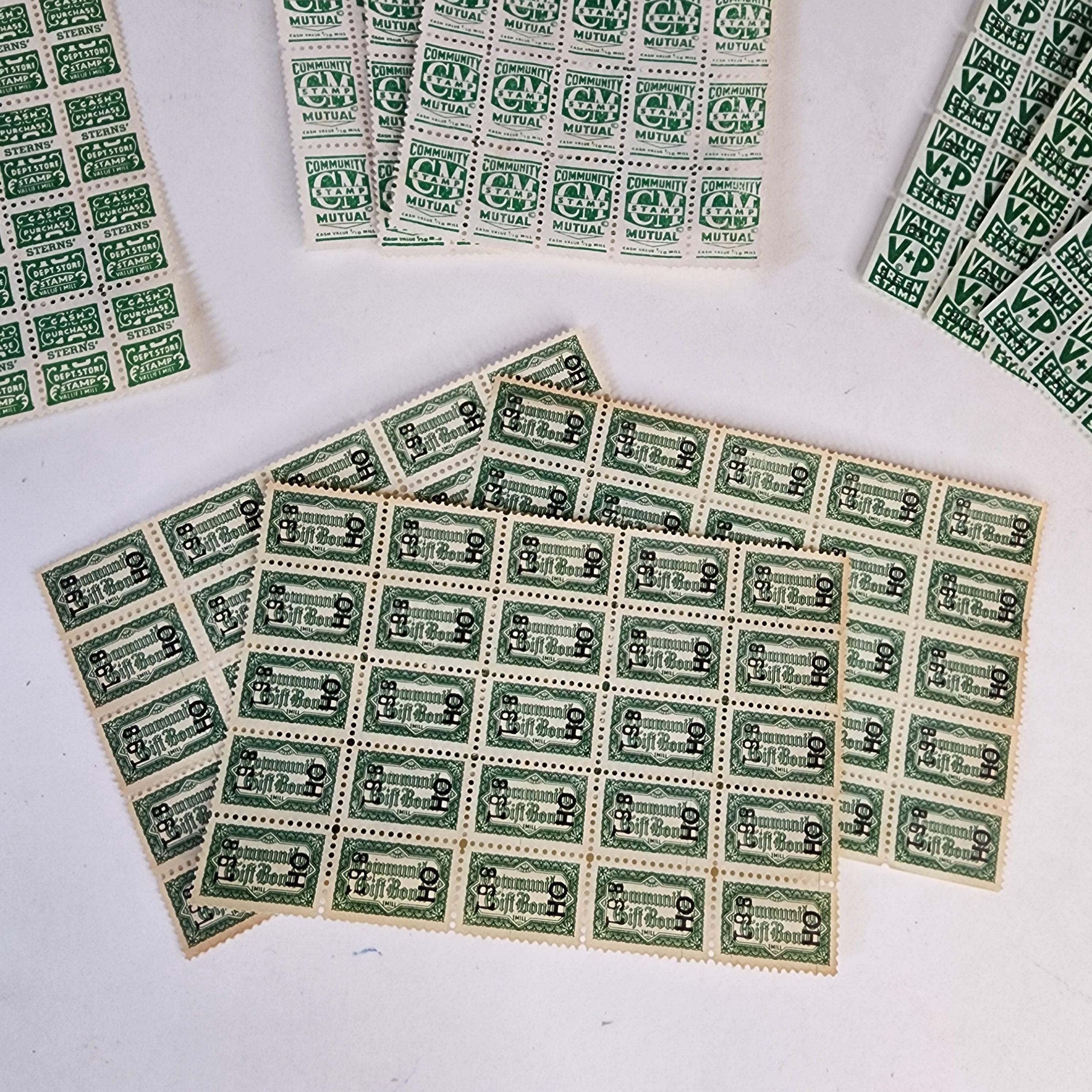 8 CHOICES 75 Green Savings Stamps Top Quality D and C Bonus V + P ...