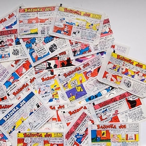 5 Bazooka Joe Comics 1960s Bubble Gum Cartoons Comic Strips Vintage ...