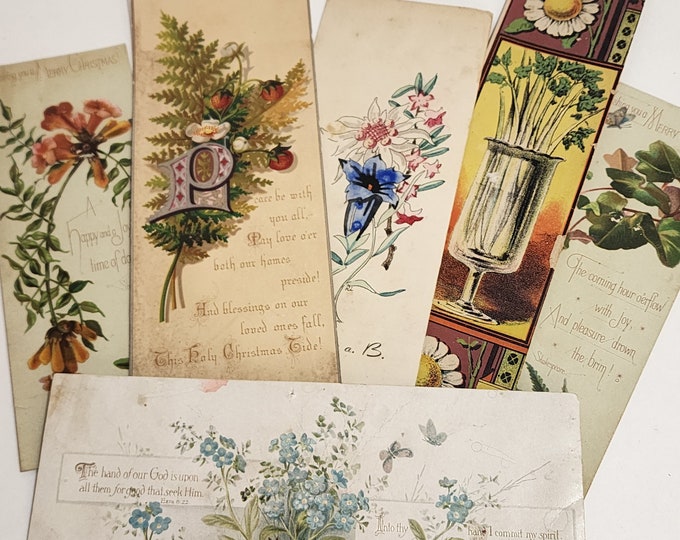 6 Victorian Floral Cards Victorian Roses Flowers Antique Greeting Cards ...