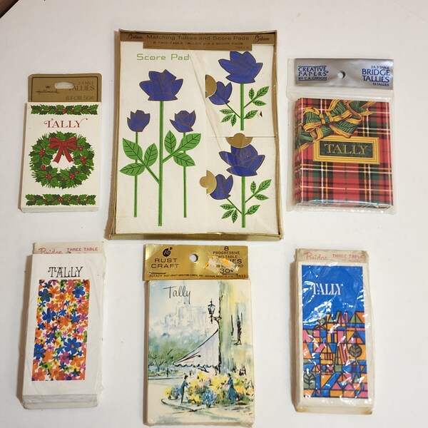 Bridge Tally Cards - Etsy