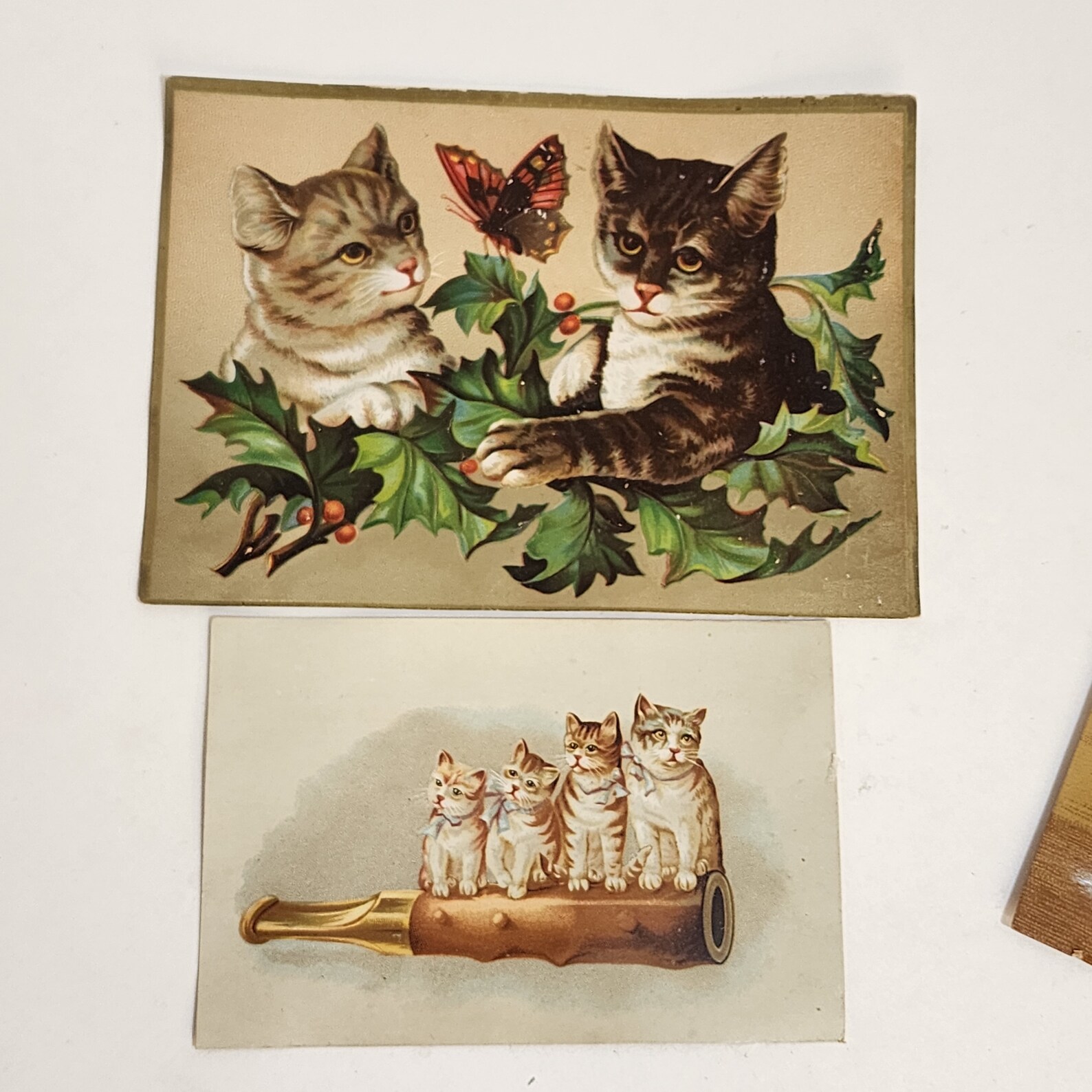 3 Victorian Cards Victorian Cats Victorian Kittens Antique Cards ...