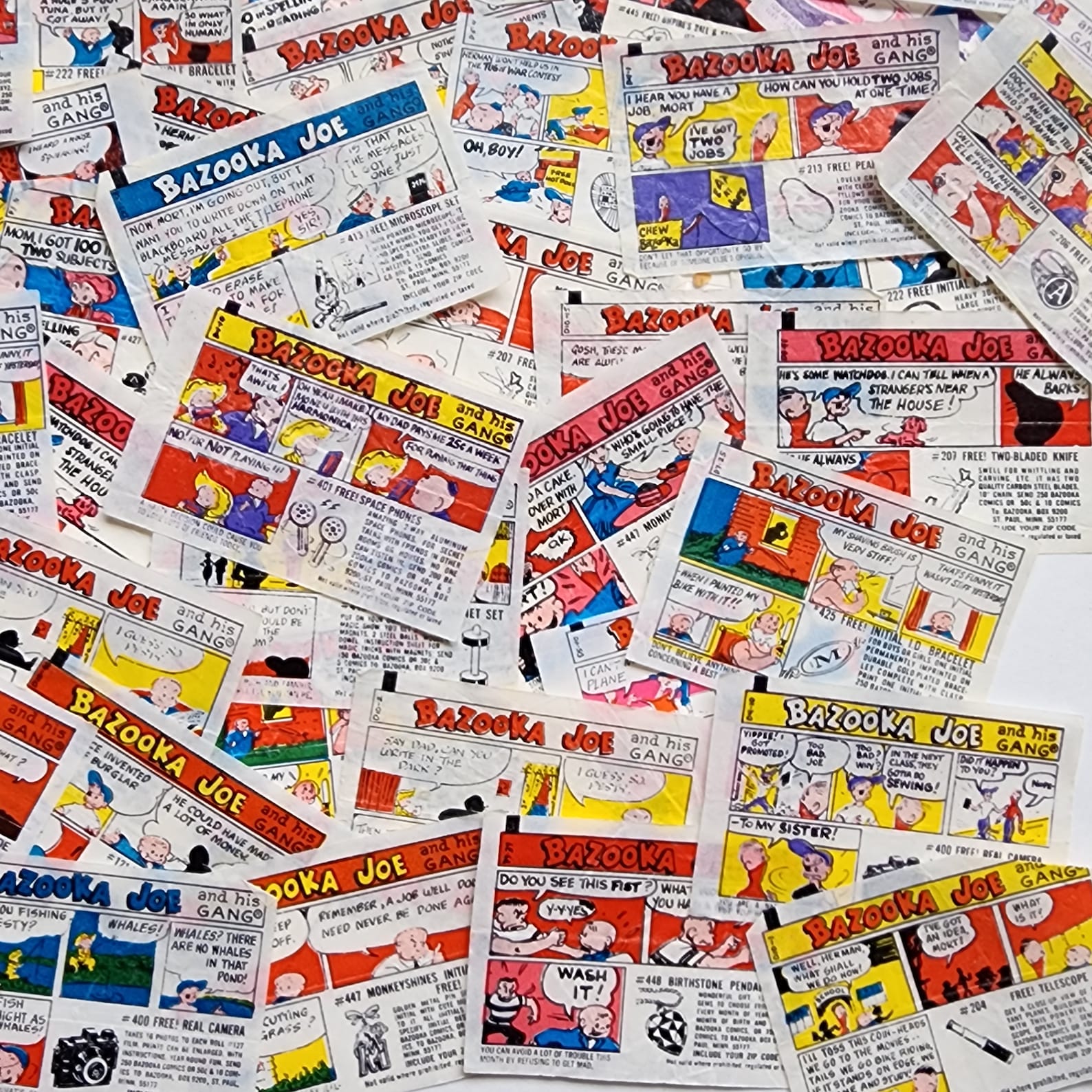5 Bazooka Joe Comics 1960s Bubble Gum Cartoons Comic Strips Vintage ...