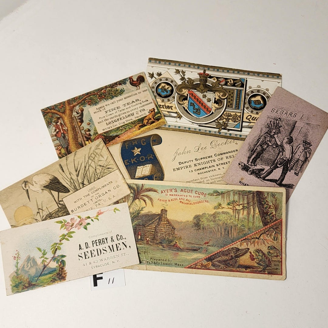 7 Victorian Trade Cards Victorian Advertising Cards Victorian Roses ...