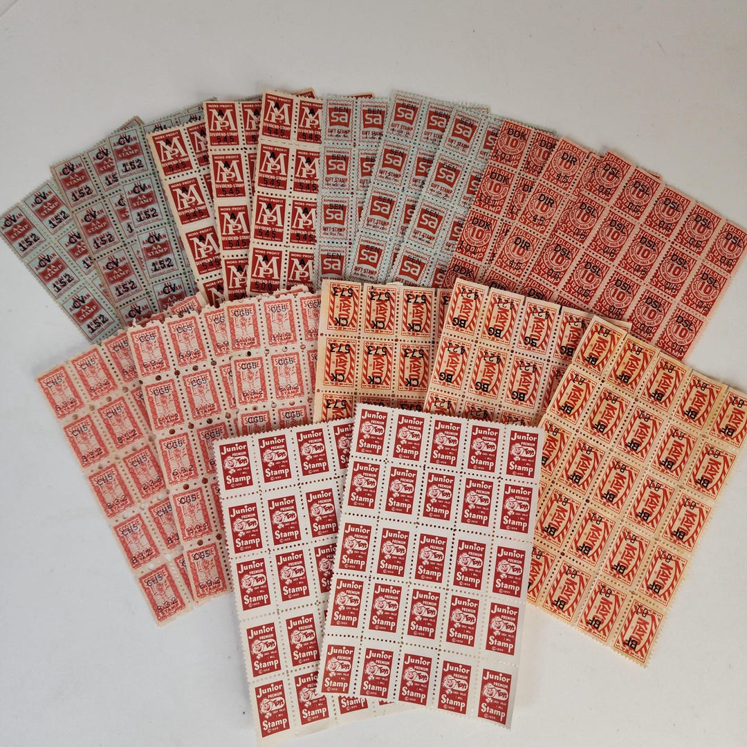 Choice 75 Red Savings Stamps Trading Stamp Sheets Kayo Junior Stamp ...