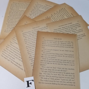 9 Vintage Book Pages Chapter Book Title Pages With Blue Illustrations ...