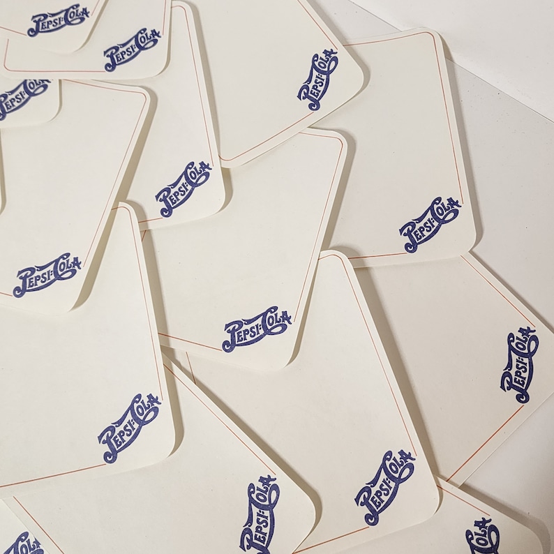 15 Sheets Pepsi Note Paper Pepsi Cola Logo Stationery Vintage ...
