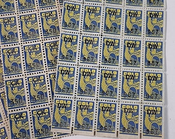 Blue Yellow Stamp - Etsy
