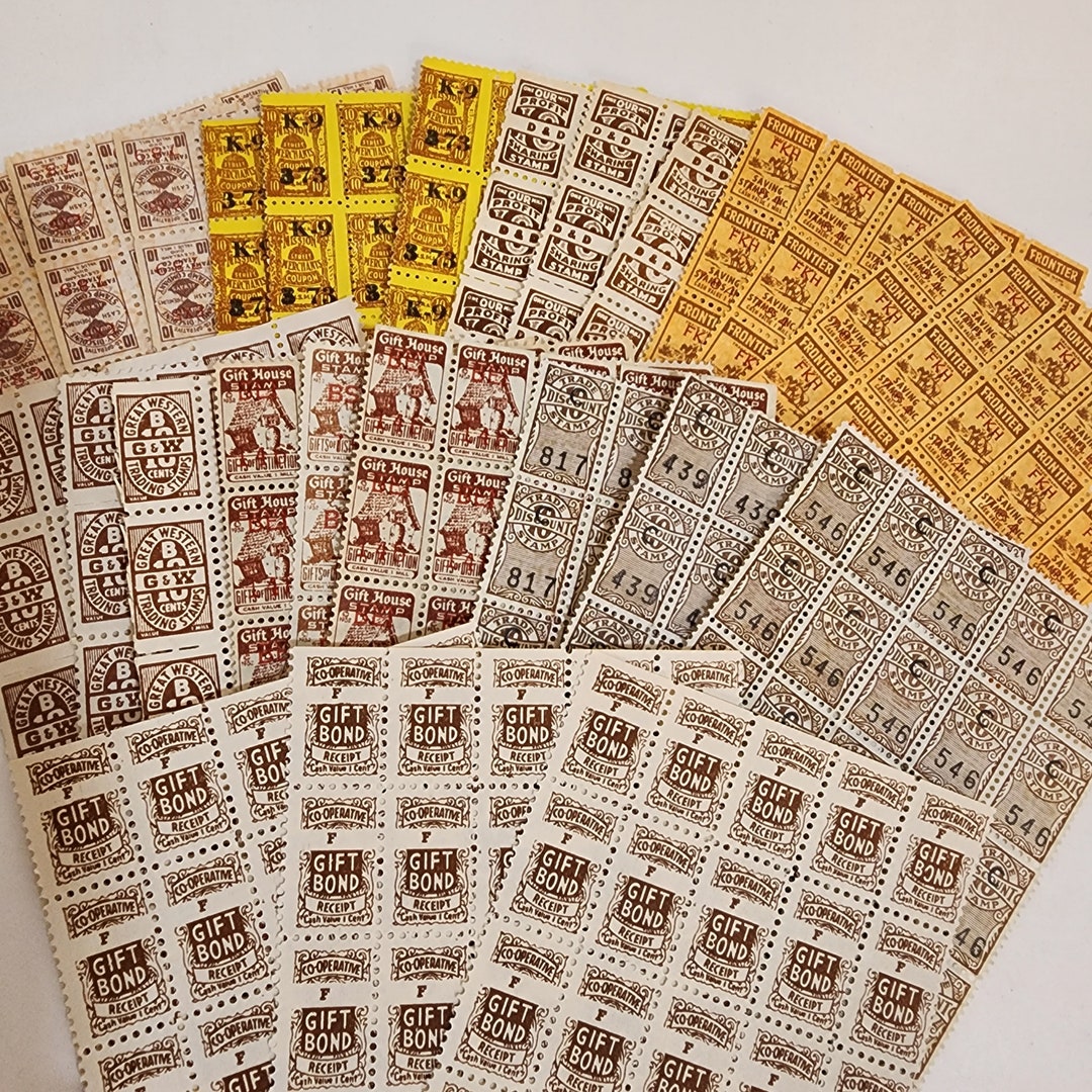 Choice 75 Brown Savings Stamps 3 Sheets of Trade Discount Frontier Gift ...