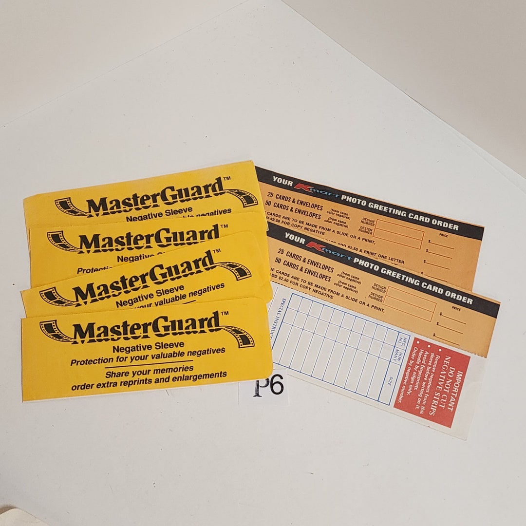 7 Vintage Photo Negative Orange Envelopes Kodak Film Processing Kmart ...