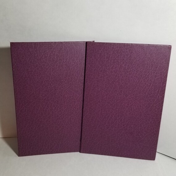 Vintage Book Boards 1970's With Purple White Marble Paper - Etsy