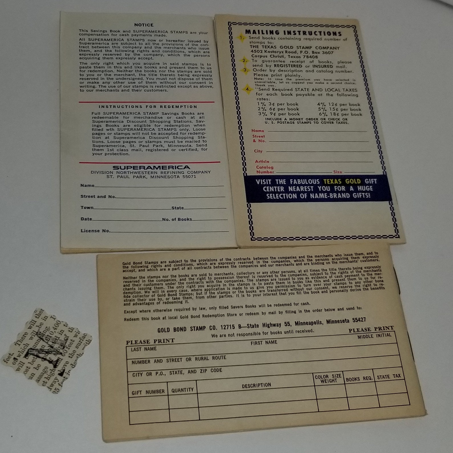 3 Savings Trading Stamp Saver Books Gold Bond Texas Gold SA - Etsy