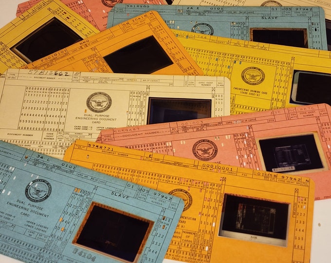 10 Computer Data Cards Yellow Blue Orange White Pink Computer Punch ...