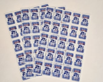 35 Blue Savings Stamps Mini Collection HTF Cinderella Stamps Trading ...