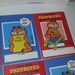 6 Garfield Book Plates Red Blue Comic Book Cartoon Cat Color ...