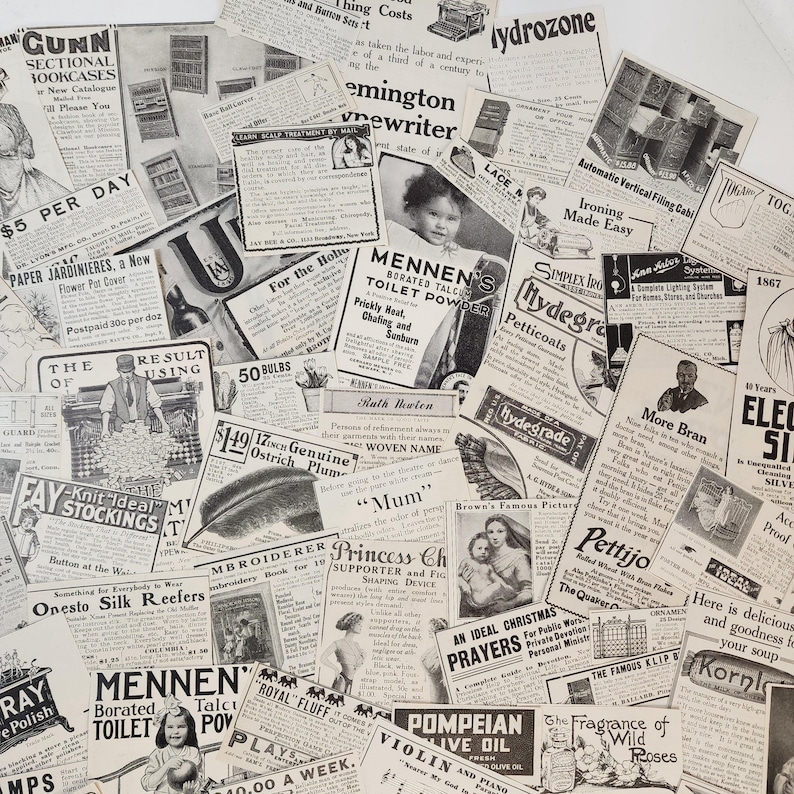 Random Pick 50 Antique Victorian Ads Early 1900's Women's Magazine Ads ...