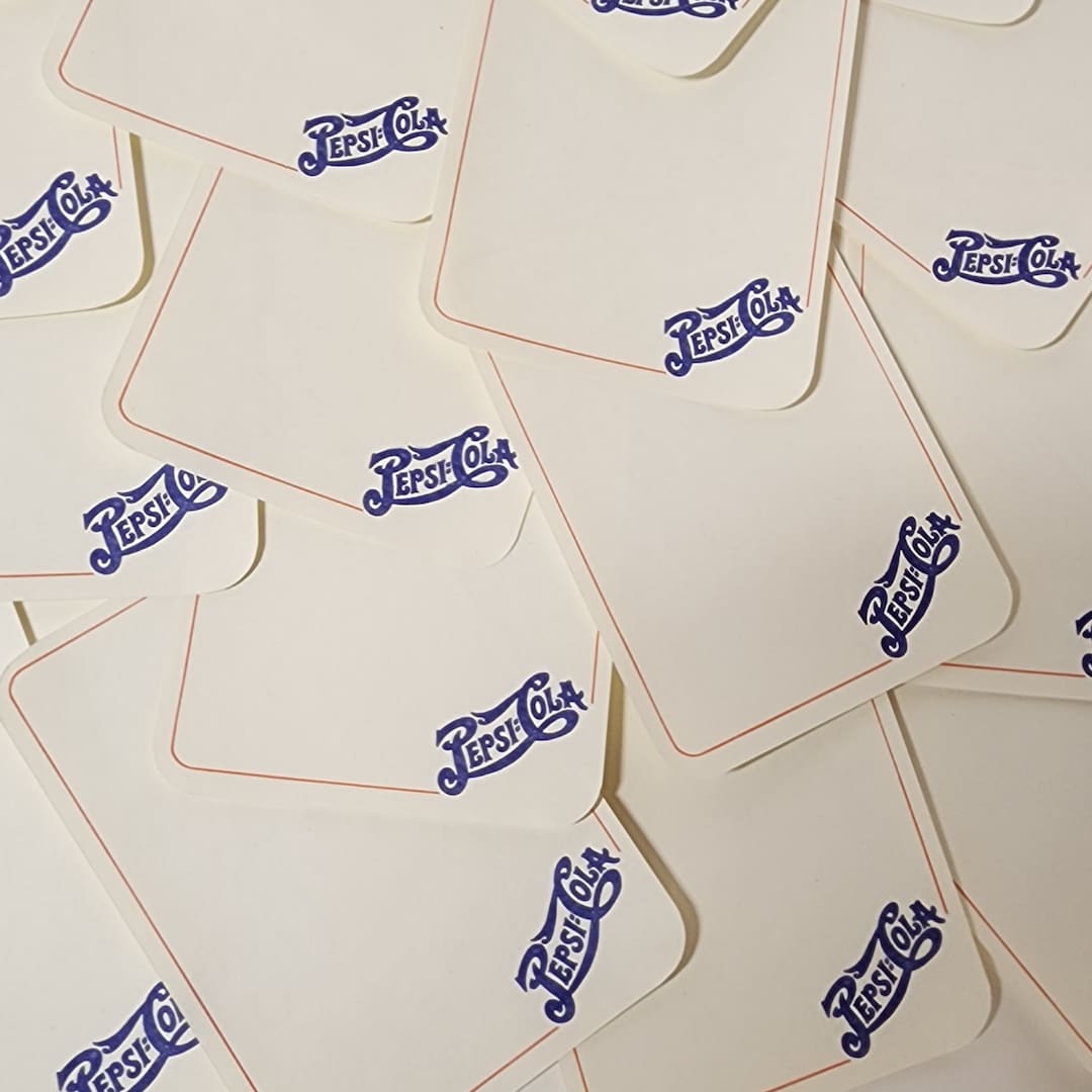 15 Sheets Pepsi Note Paper Pepsi Cola Logo Stationery Vintage ...