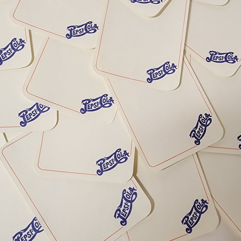 15 Sheets Pepsi Note Paper Pepsi Cola Logo Stationery Vintage ...