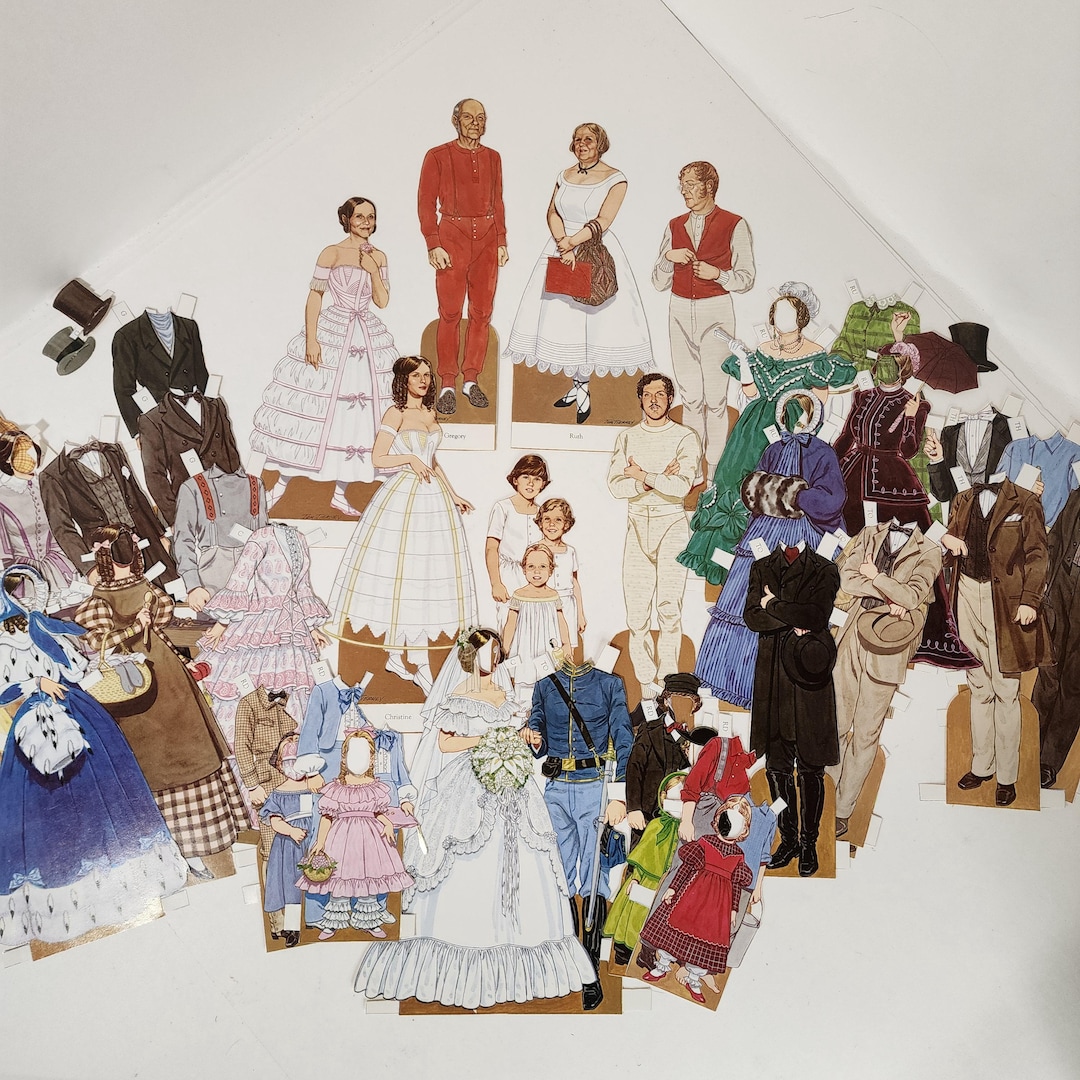 1980s Tom Tierney Paper Doll Lot American Family Series 7 Dolls 26 ...