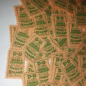 100 Single D&D Savings Trading Stamps Vintage Paper Supplies Ephemera ...