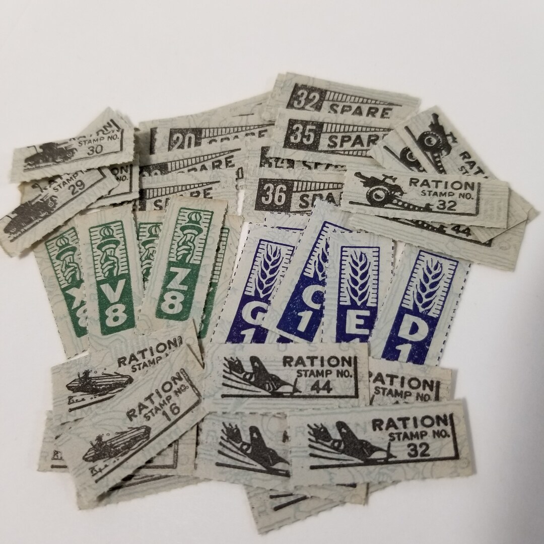 40 WWII Era Ration Stamps Sample Pack Coupons 5 Ea 7 Kinds - Etsy