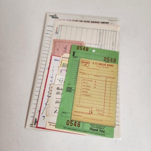 Sample Pack Vintage Forms 20 Blank Business Forms Score Sheets Receipts ...