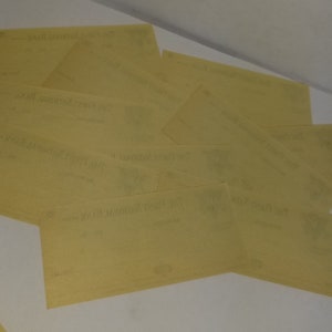6 1920's Bank Checks the First National Bank Yellow Blank Check Antique ...