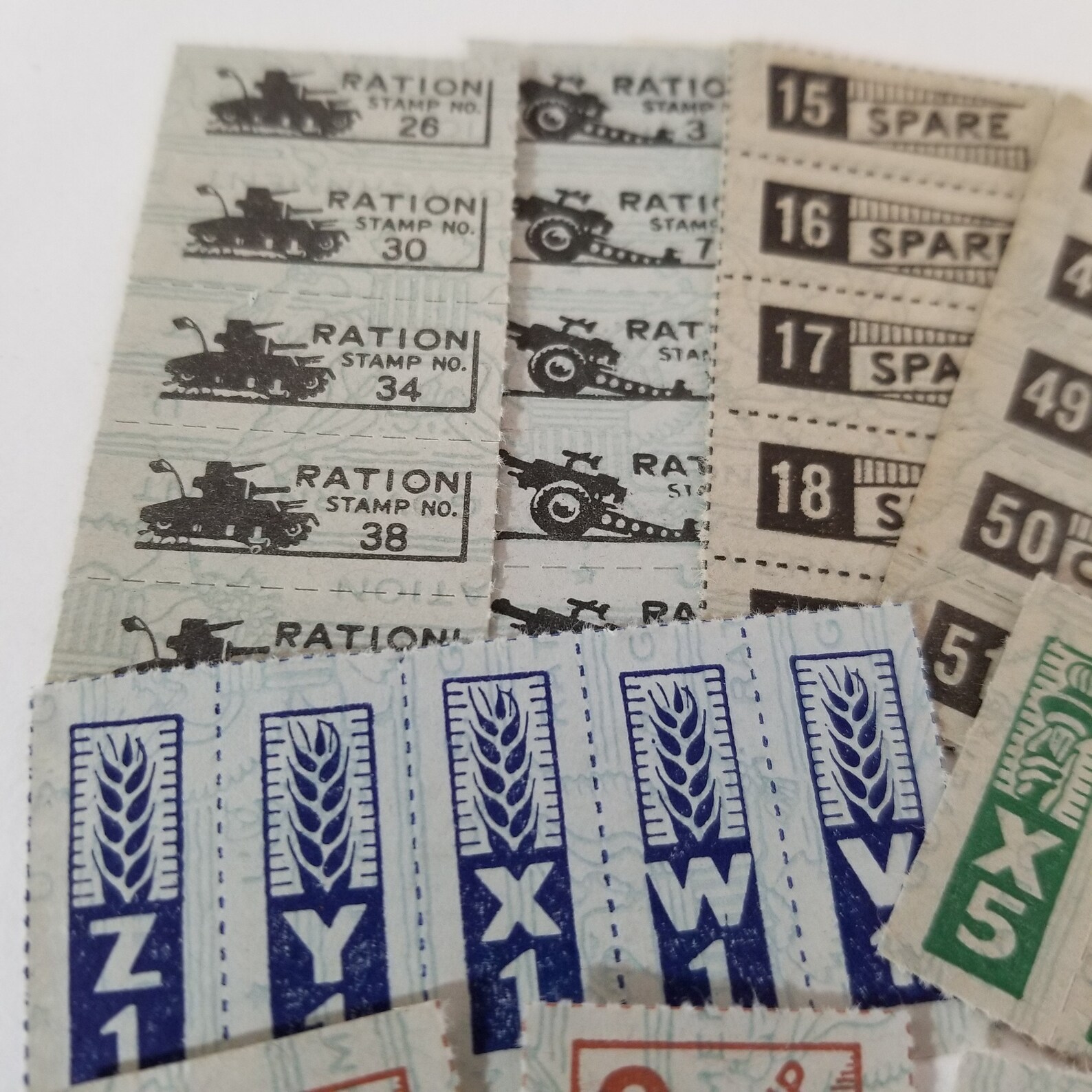 48 WWII era ration stamps sample pack 10 different coupons | Etsy