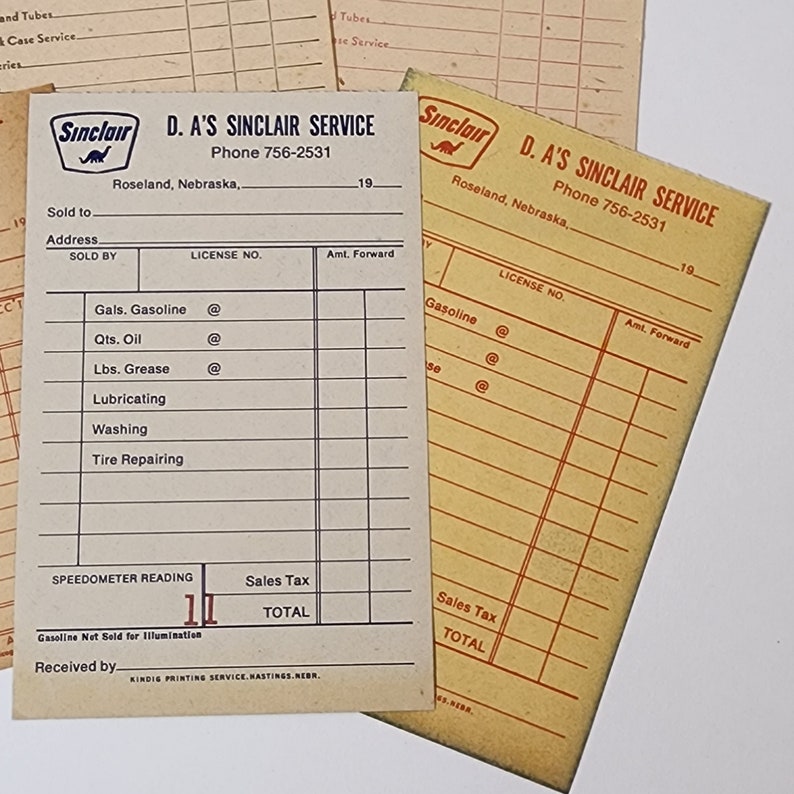 10 Pages Blank Order Sheets 5 Different With Receipts Unused 1920 ...