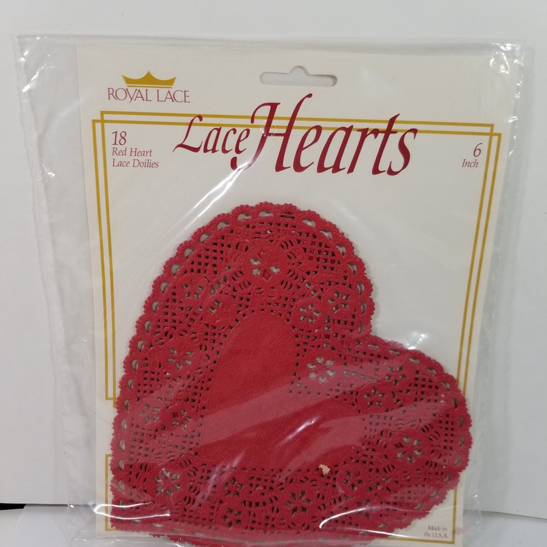 18 Paper Lace Hearts 6 Doilies Valentines Day Lacey - Etsy