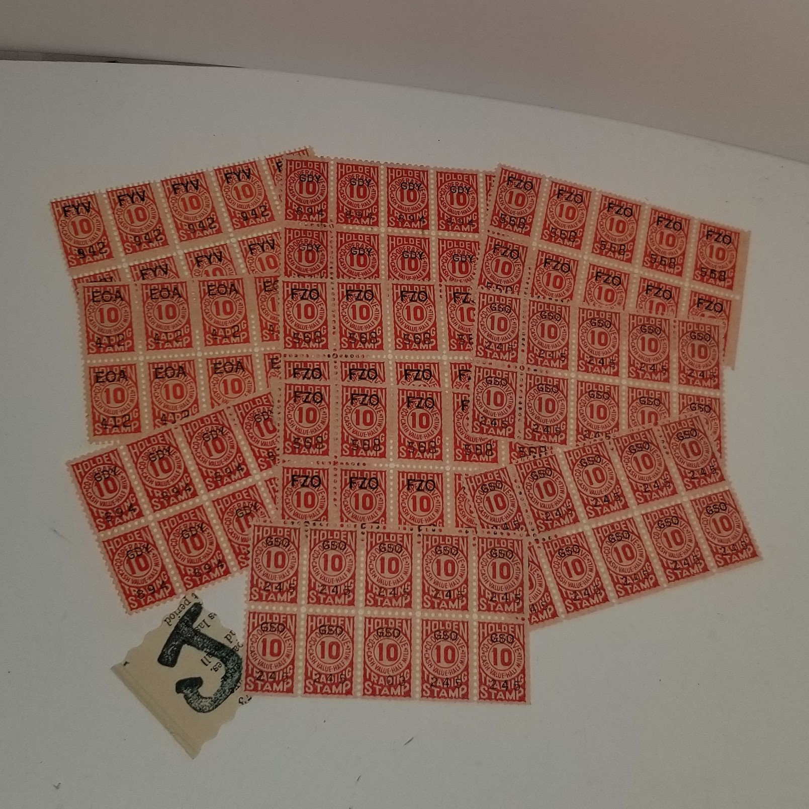 100 Holden savings trading stamps red color 10 sheets of 10 | Etsy