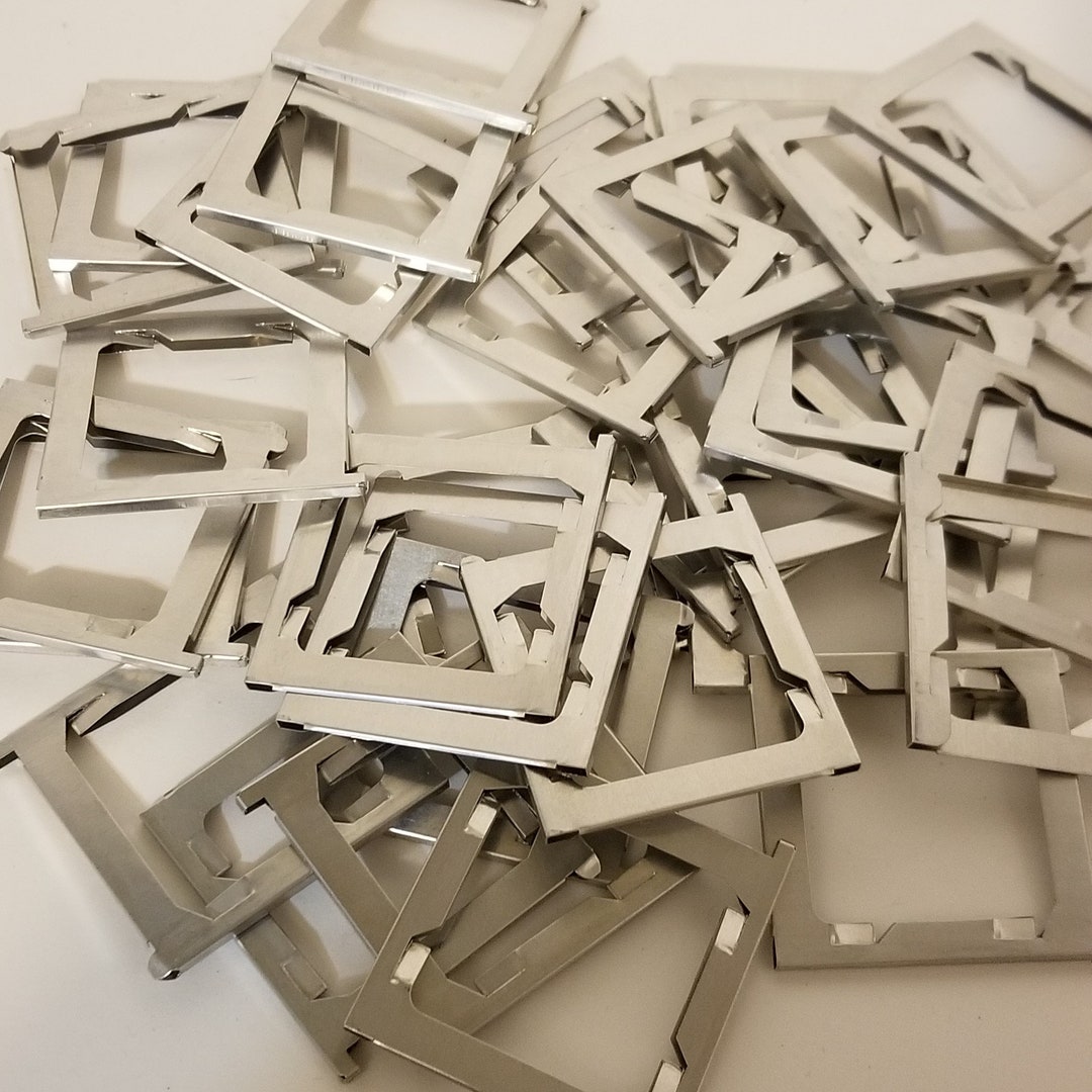 11 Metal Slide Frames 2" X 2" Vintage Art Supplies Mixed Media Collage ...