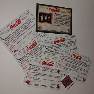 6 Coca Cola Cards Advertising Illustration Coke Ads Reproduction Lot ...