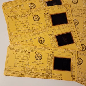 8 Computer Data Cards Yellow Computer Punch Card Microfiche Aperture ...