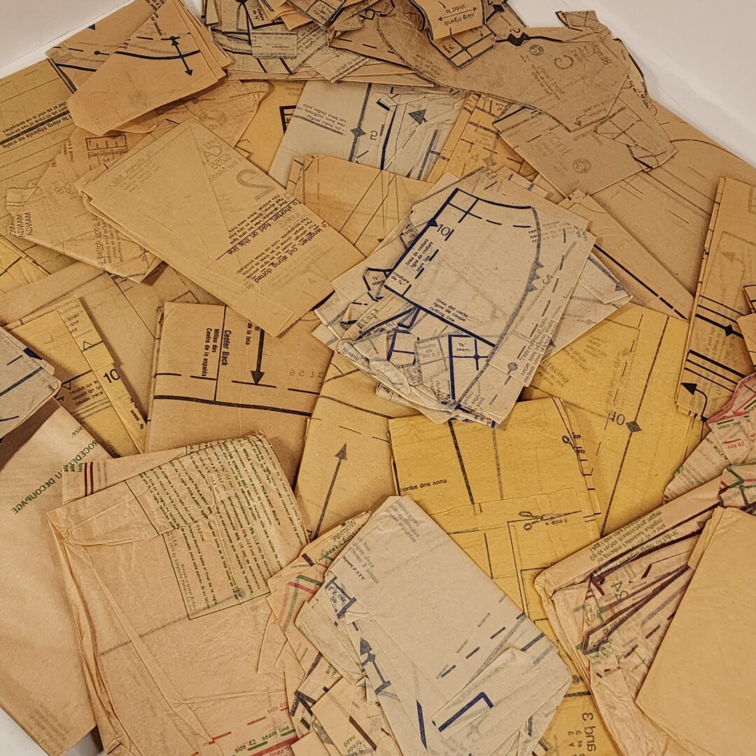Vintage Pattern Tissue Paper Bundles Mix of Full Pattern Sheets and Cut ...