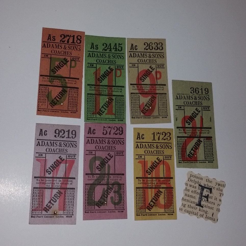 7-british-tickets-english-bus-omnibus-all-different-vintage-etsy